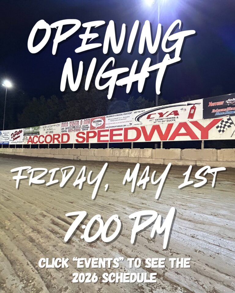 Accord Speedway – The weekend starts at the Accord Speedway!